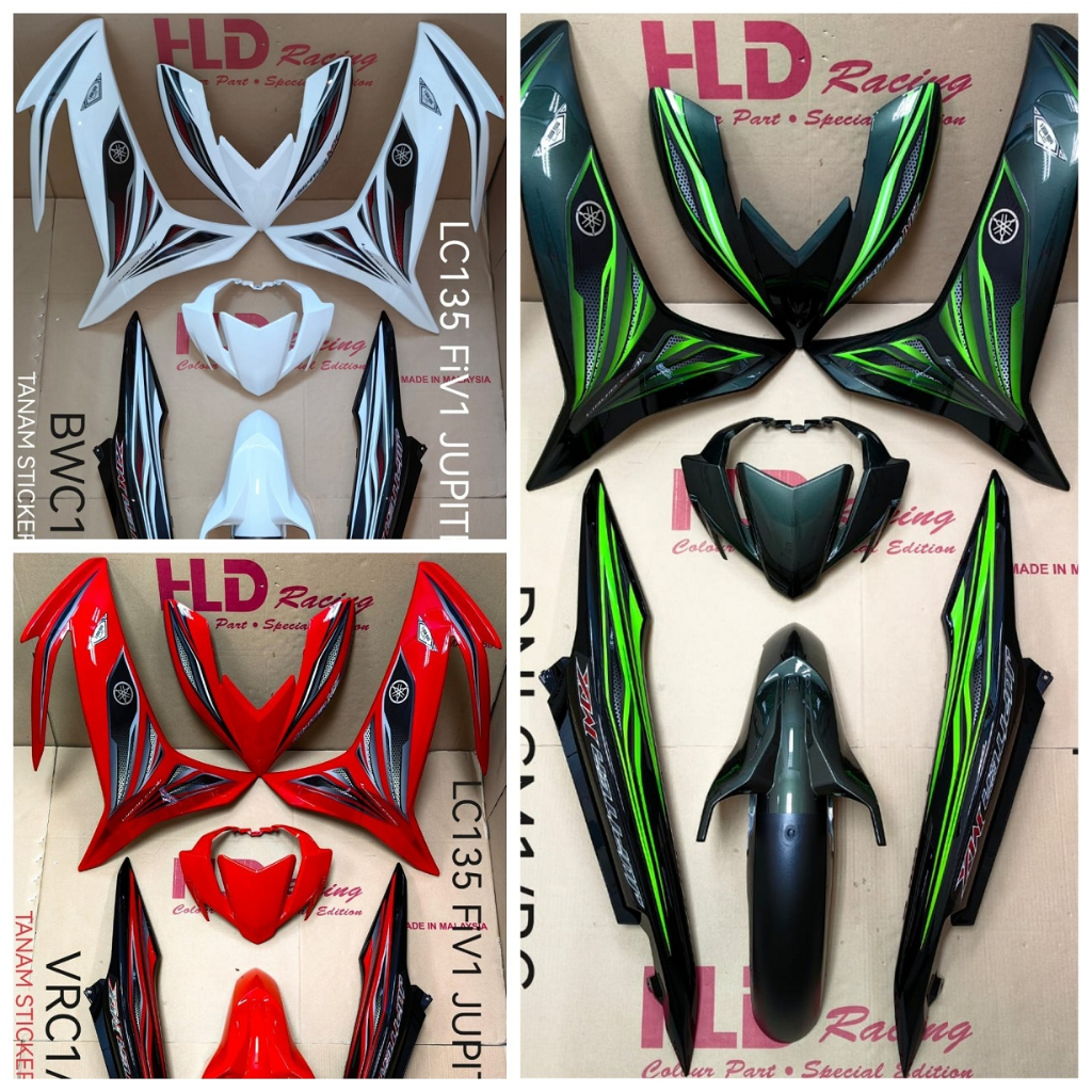 LC135 Fi / LC135 V8 HLD COVERSET - JUPITER MX 2 ( WHITE / HIJAU LUMUT ...