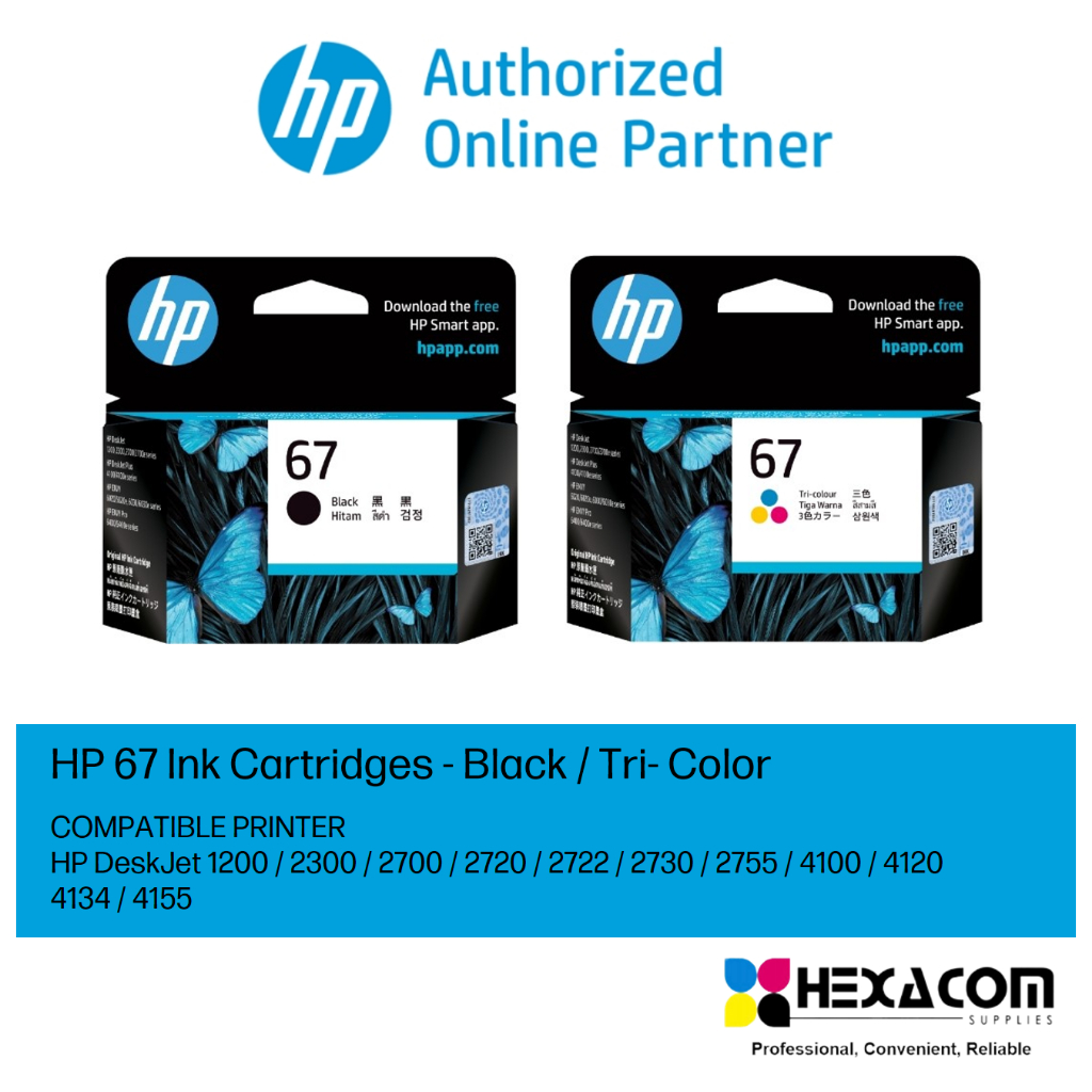 HP 67/67 XL Black And Color Ink Cartridge | Shopee Malaysia