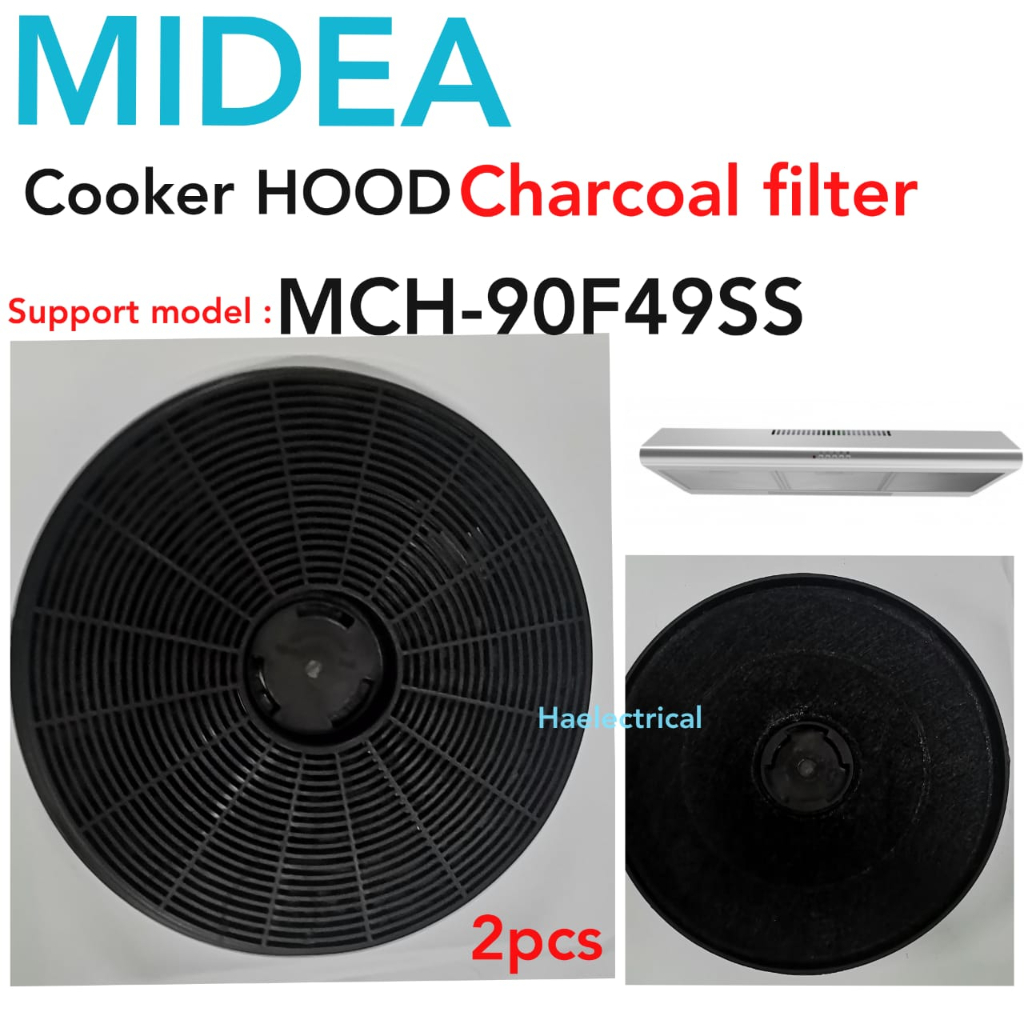(2PCS) MIDEA Cooker Hood Charcoal Filter MCH-90F49SS / MCH90F49SS ...