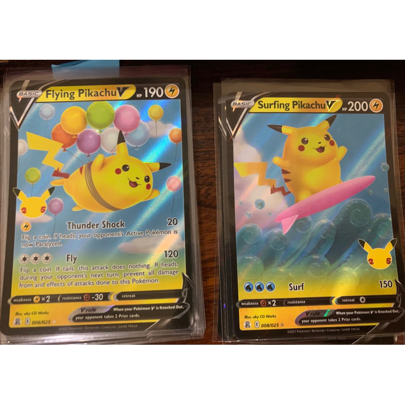 Pokemon Tcg - Flying Pikachu & Surfing Pikachu V | Shopee Malaysia