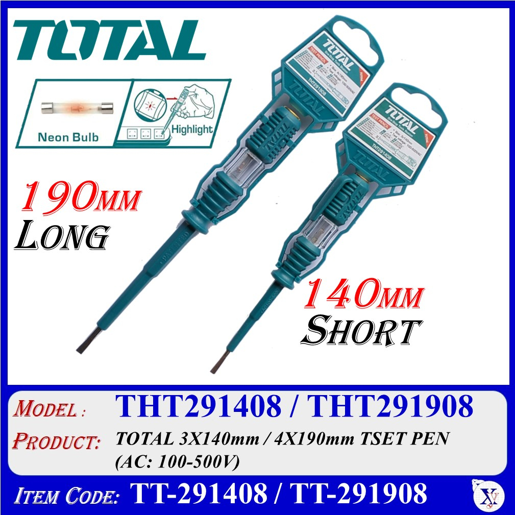 THT291408 3X140mm TOTAL TEST PEN SHORT (AC: 100-500V) TT-291408 ...
