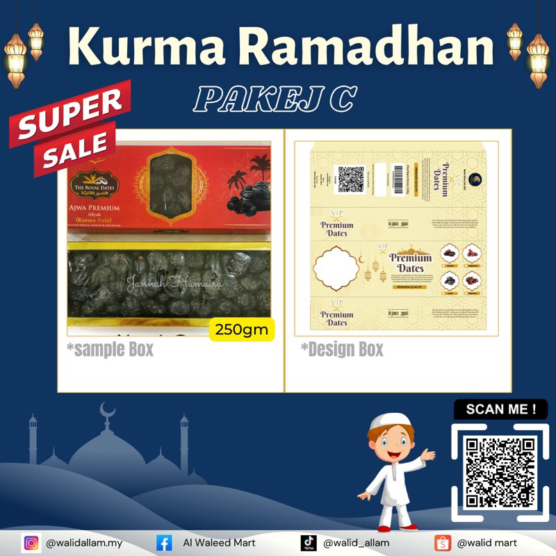 [PAKEJ C]- SPECIAL OFFER RAMADHAN GIFT BOX new kurma 2023 | Shopee Malaysia