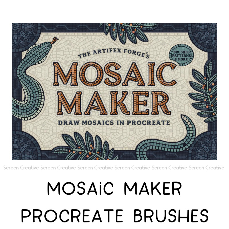 P316 Mosaic Maker Procreate Brushes & Patterns (Tile brushes, texture overlay) | Shopee Malaysia