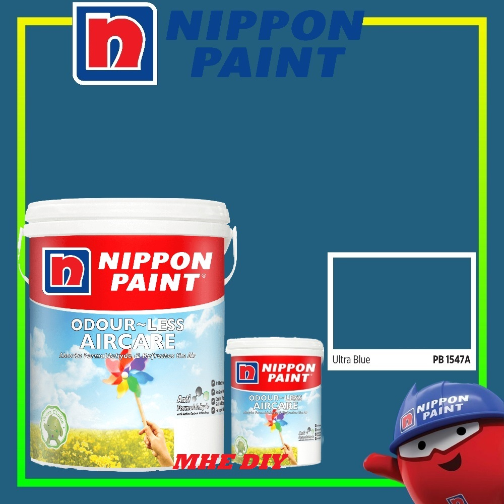 NIPPON PAINT 5L PB 1547 A ULTRA BLUE Interior Smooth Sheen / Matt ...