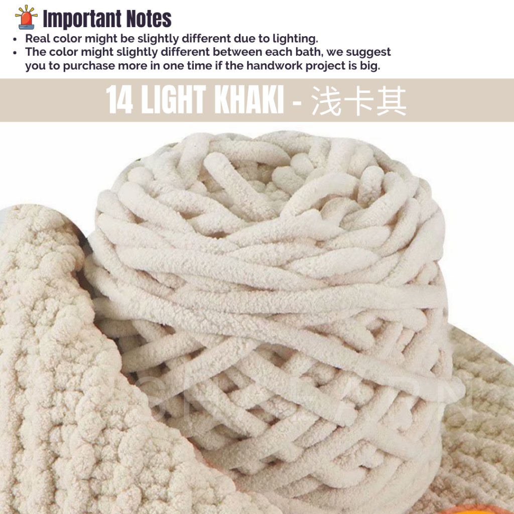 Ready Stock Microfiber Polyester Soft Yarn/ Super Thick Chunky Yarn 90 ...