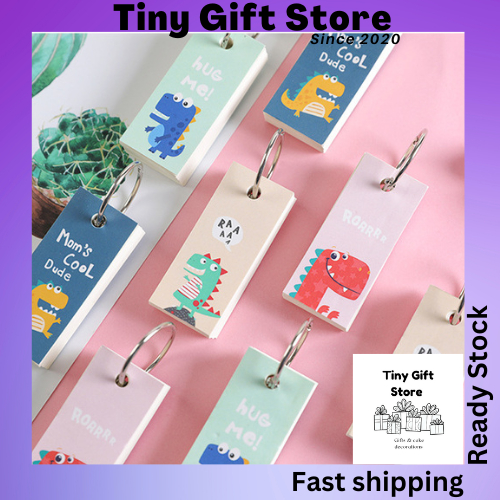 Tiny Gift Store Flash Card for Kids Memo Mini Notebook Ring Binder ...