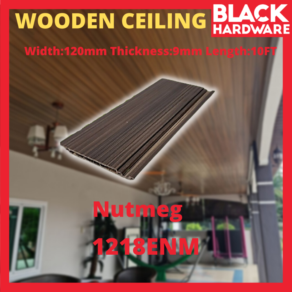 Black Hardware Floor Ceiling Board Papan Lantai Kayu Ceiling Wood ...