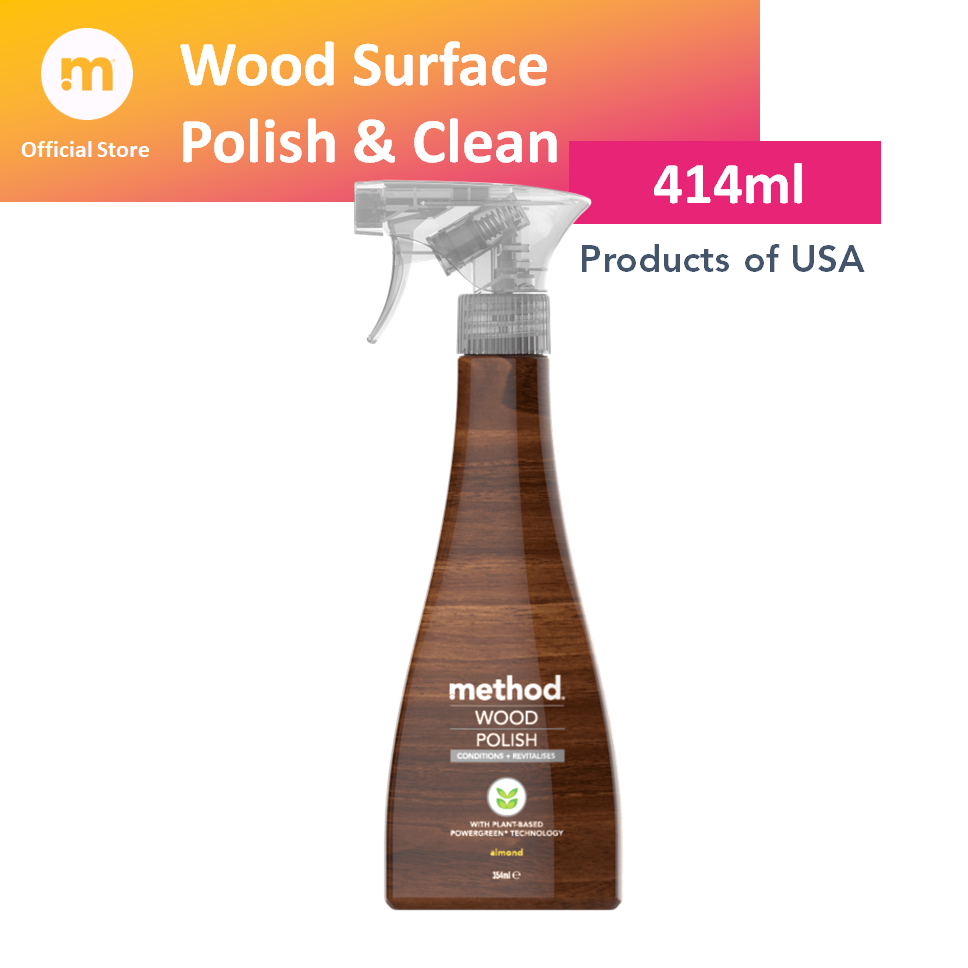 method Wood Polish & Shine Cleaner Spray - Almond 414ml (14OZ) | Shopee ...