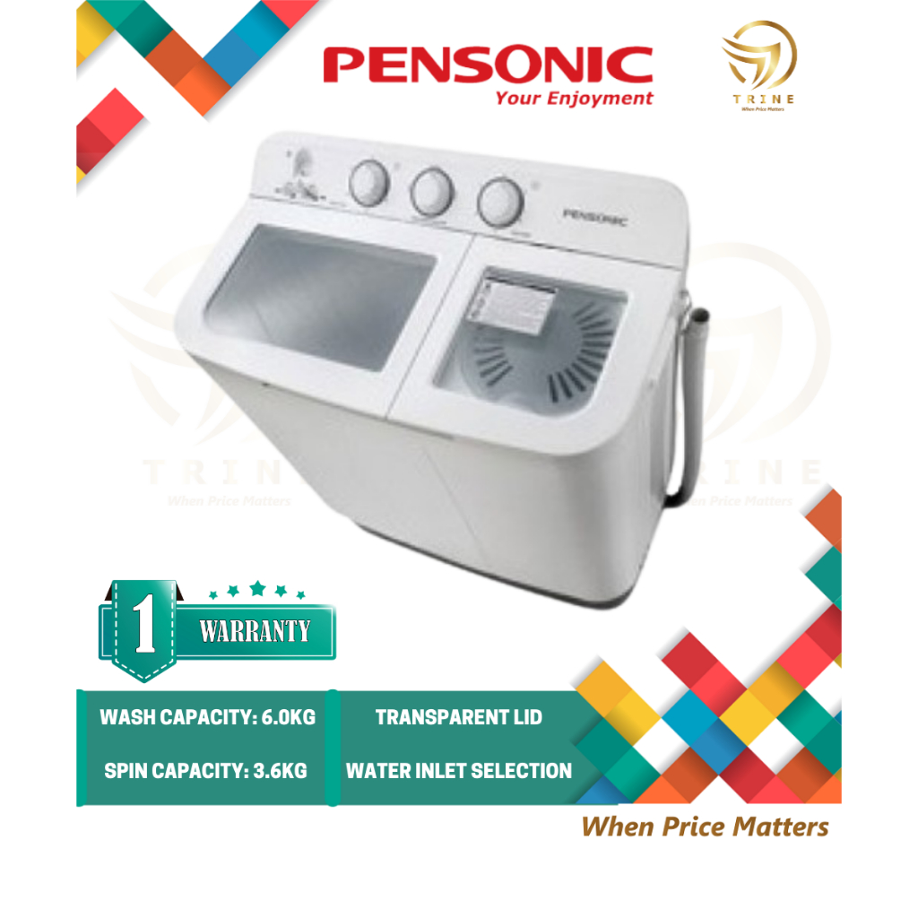Pensonic Semi Auto Washer 6kg PWS-6004 PWS6004 / PWS-6005X PWS6005X ...
