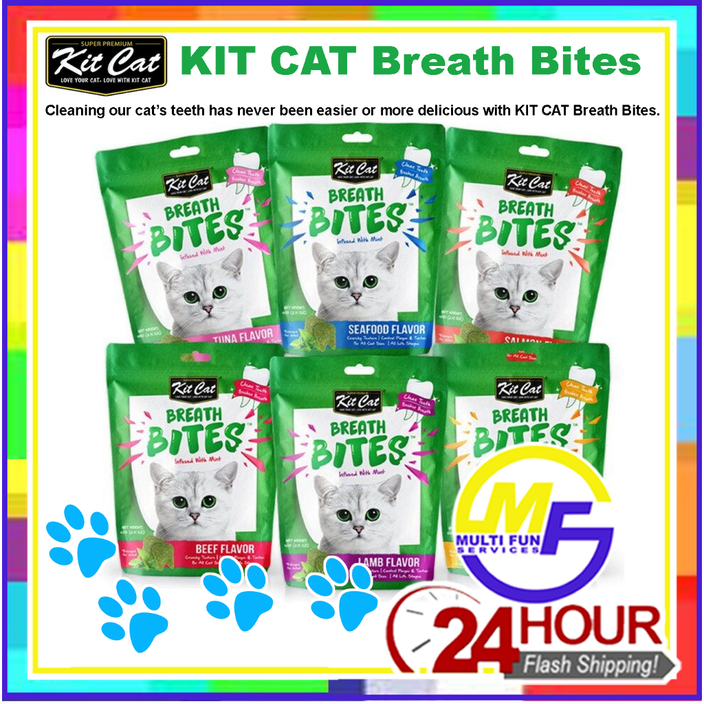 Kit Cat Breath Bites Cat Dental Snacks/Treats - Makanan Ringan Snek ...