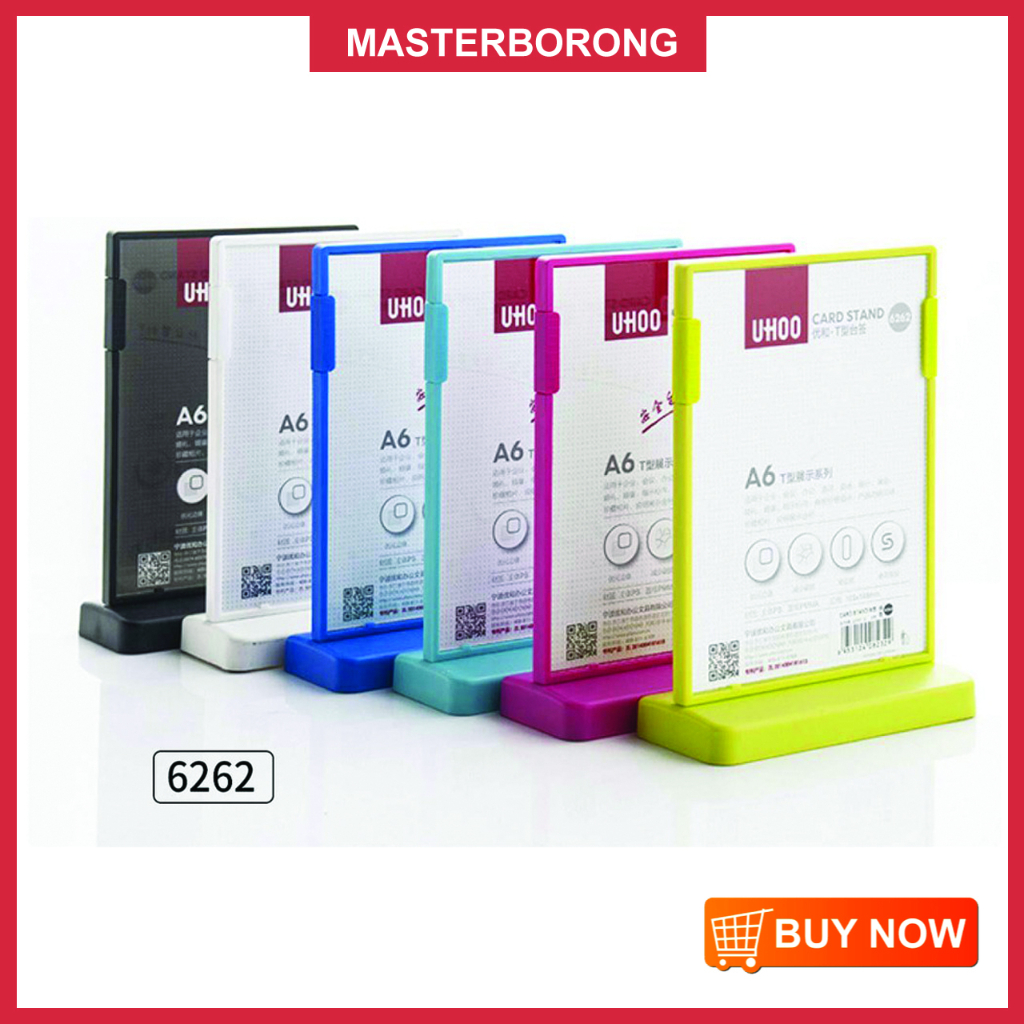 masterborong A6 Restaurant Table Menu Stand T Shape Menu Display ...