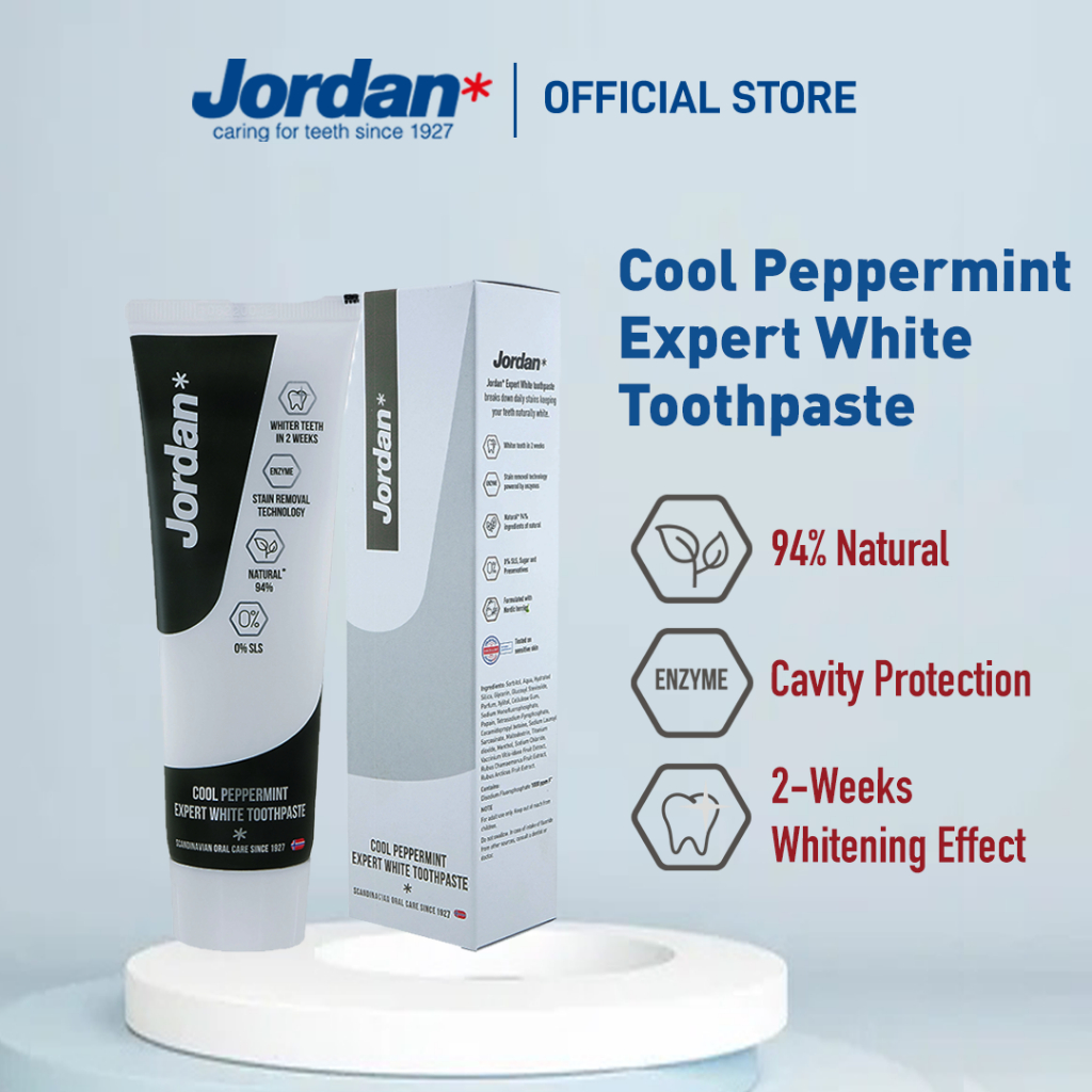 Jordan Cool Peppermint Expert White Toothpaste (100g) | Shopee Malaysia