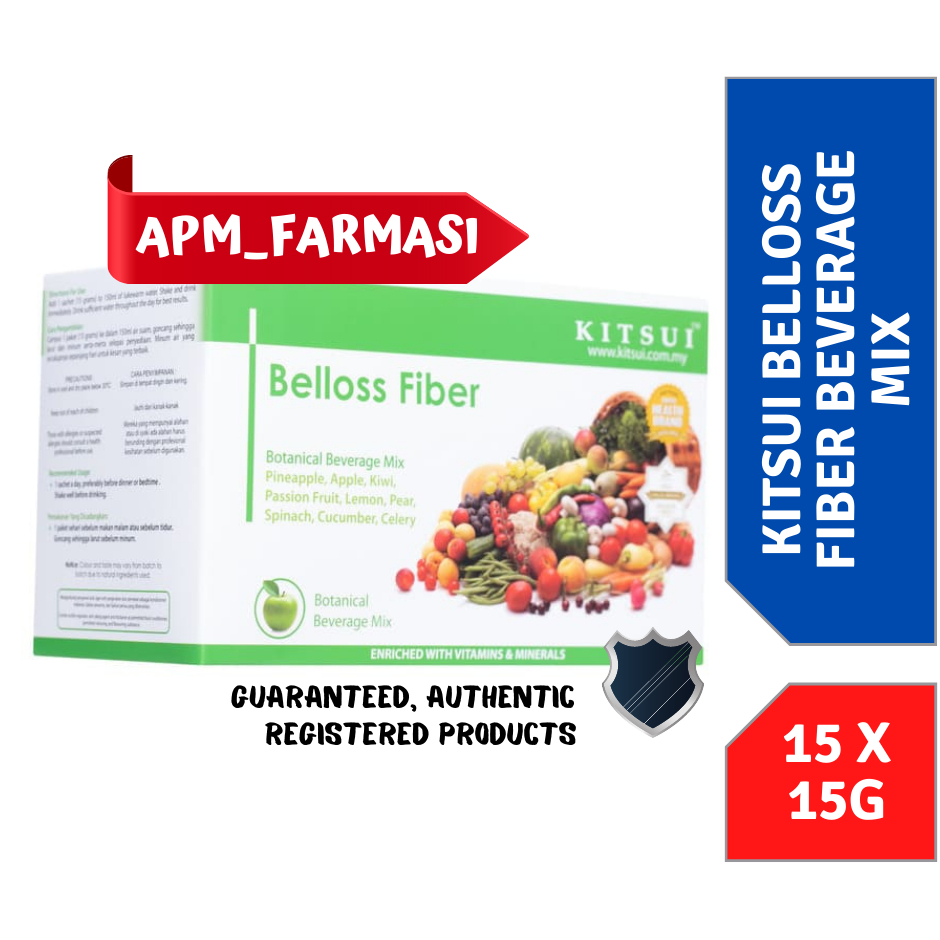 KITSUI BELLOSS FIBER BEVERAGE MIX 15sachet x 15g | Shopee Malaysia