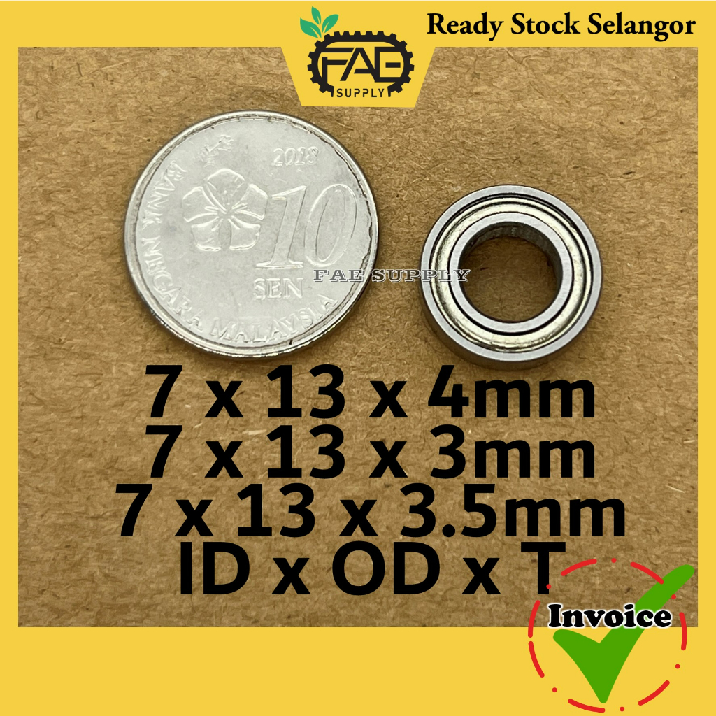 Bearing MR137 ZZ 7x13x4mm MR137K3 ZZ HQ MR137K3 OP 7x13x3mm MR137K3.5 ZZ 7x13x3.5mm | Shopee ...