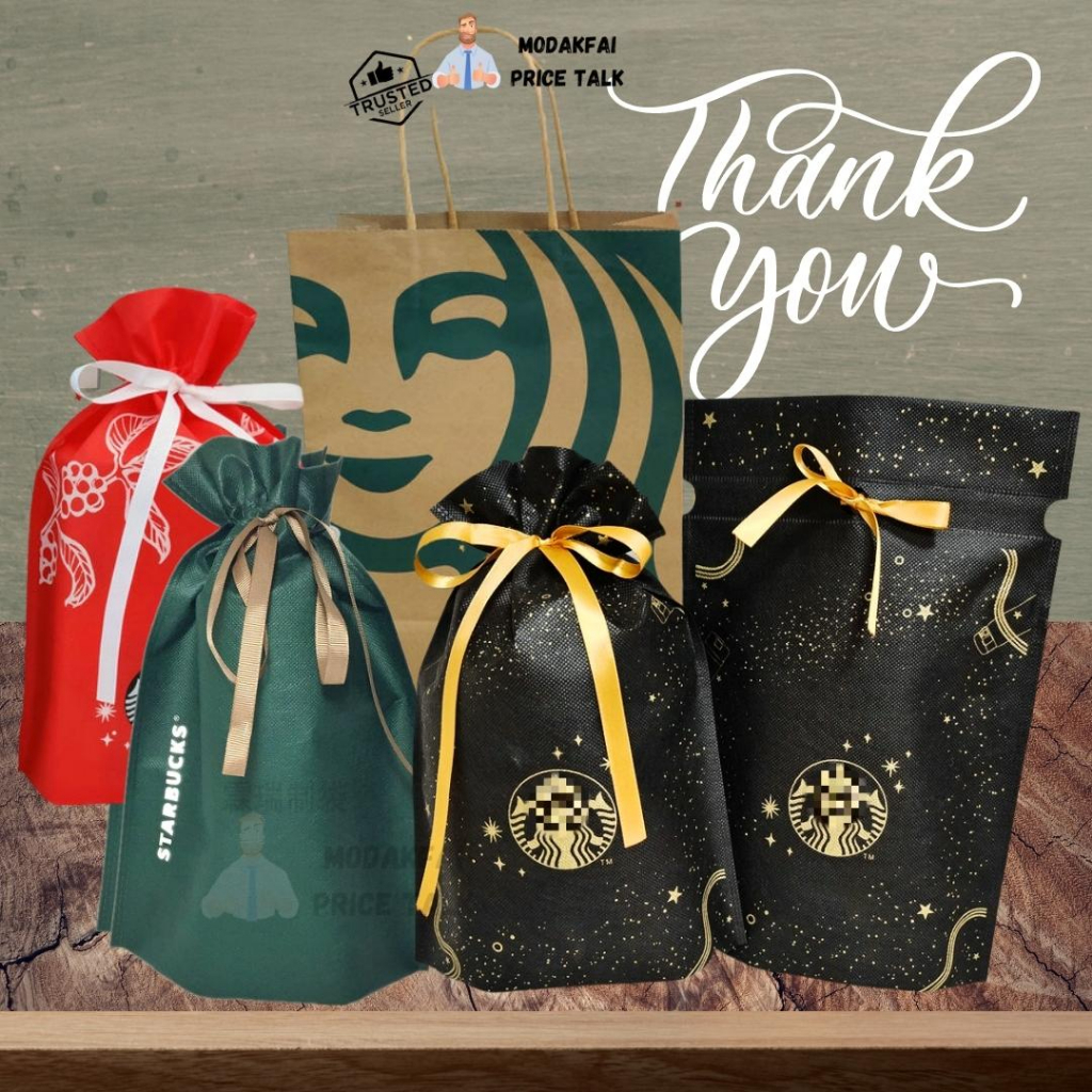 Starbucks Woven Bag Eko Bag beg kertas sempurna untuk hadiah | Shopee ...