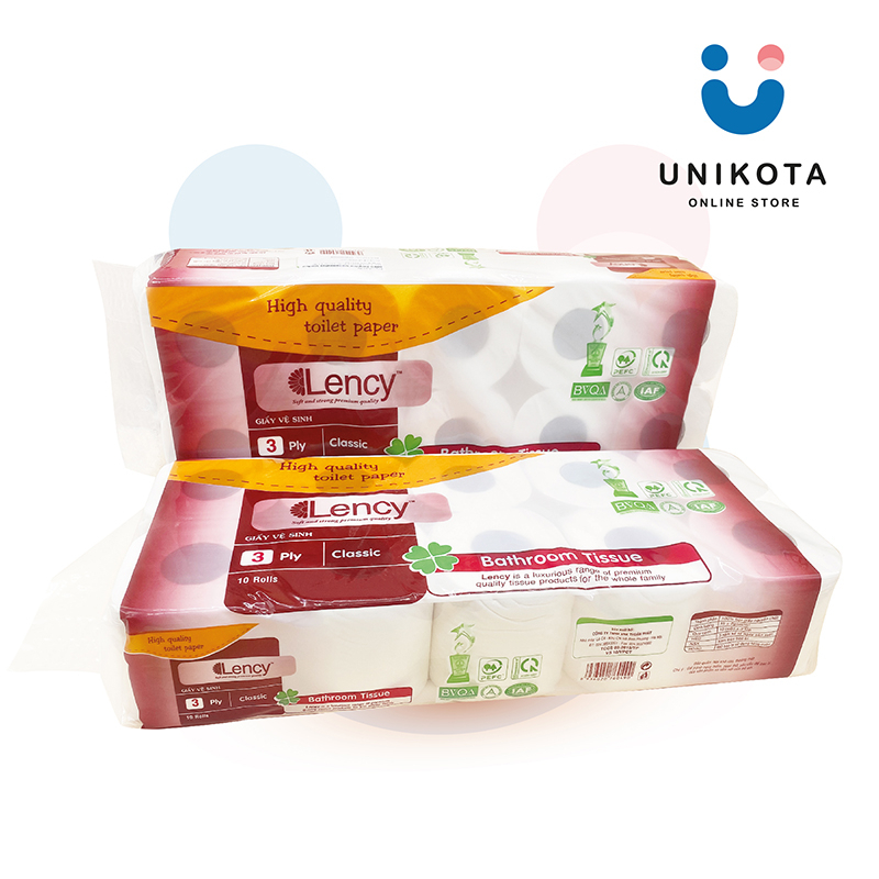 UNIKOTA - Lency Toilet Roll 3 Ply (10 Rolls) | Tisu tandas | 3层厚厕纸 ...