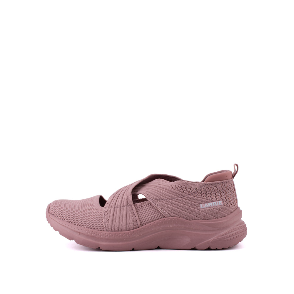 LARRIE Kasut Perempuan Pink Comfort Elastics Strap Sporty Slip-Ons ...