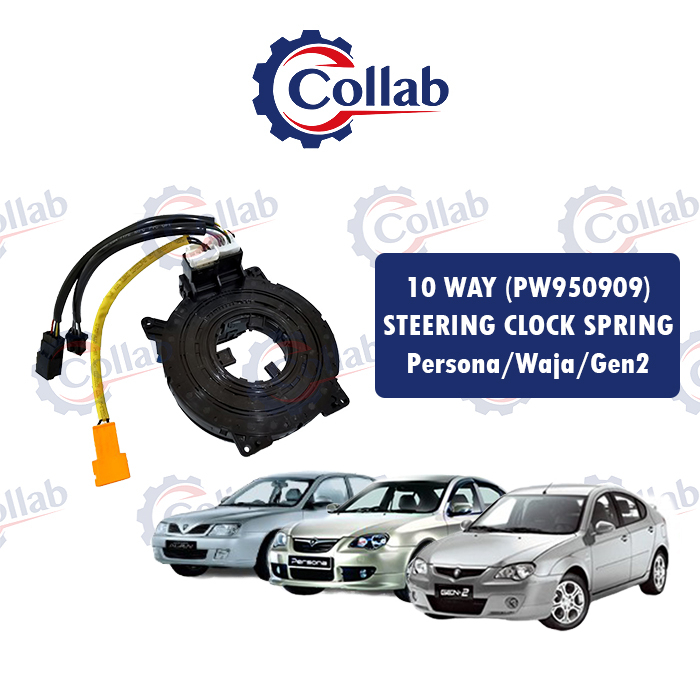 Collab 10 way Steering Clock Spring Spiral Cable Proton Wira Gen 2 ...