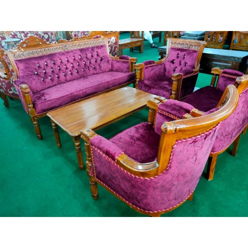 (chat seller sbelum order) SET SOFA KAYU JATI ORIGINAL JEPARA INDONESIA ...