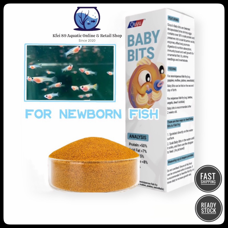 KFEI89 Qiuyu Baby Bits For Newborn Fish / Makanan Ikan Baby / BBS ...