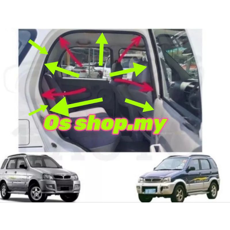 perodua kembara Door BODY INNER RUBBER GETAH Weatherstrip Rubber Seal ...