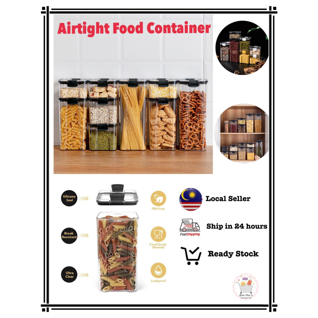 Premium Quality Transparent Airtight Food Container Food Storage Box ...