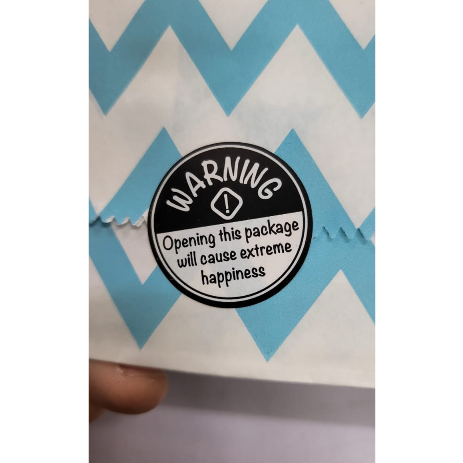 Sticker Label / Warning cute sticker / Round Sticker | Shopee Malaysia