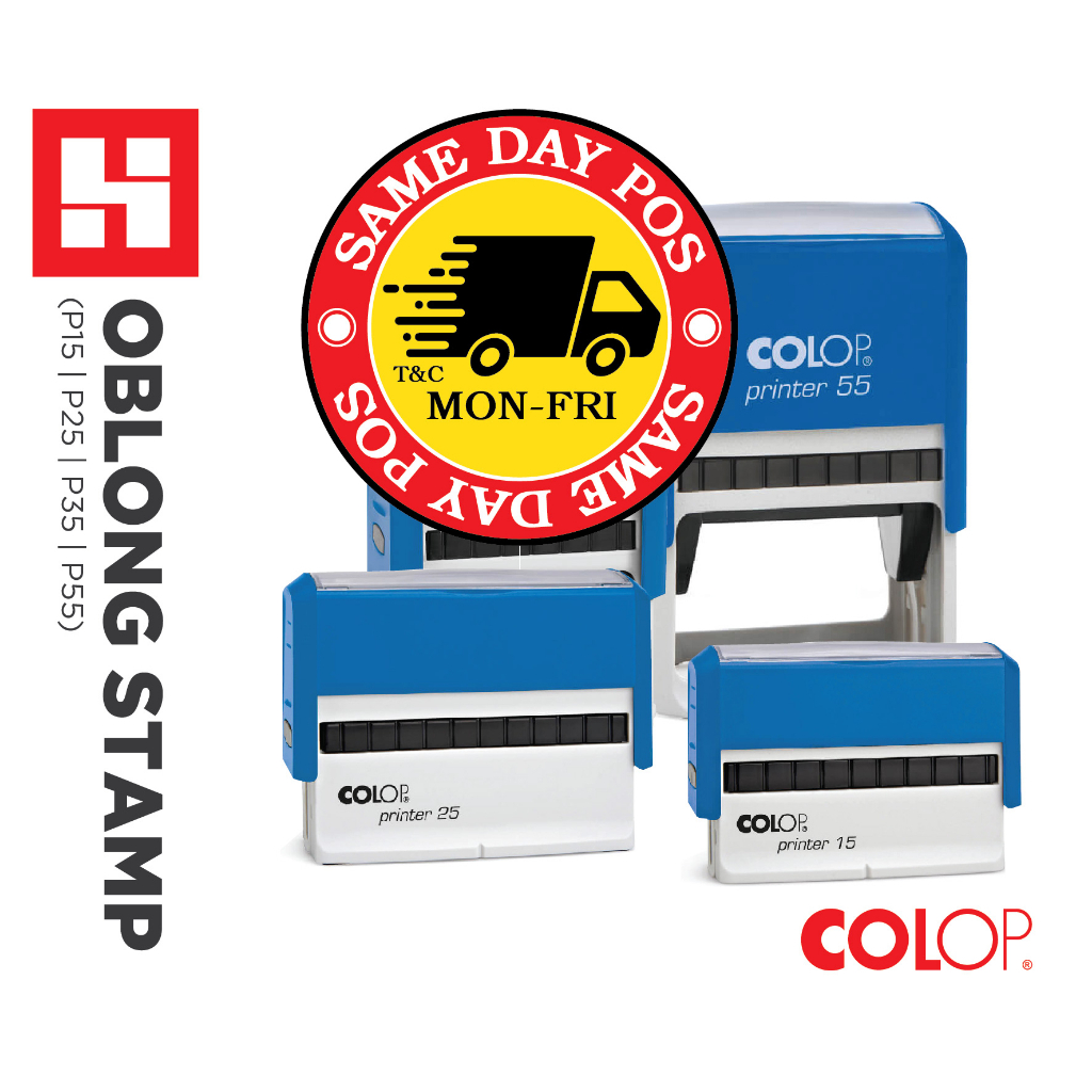 SAME DAY POS * Rubber Stamp * COLOP Self Inking Stamp P15 | P25 | P35 | P55 | Shopee Malaysia