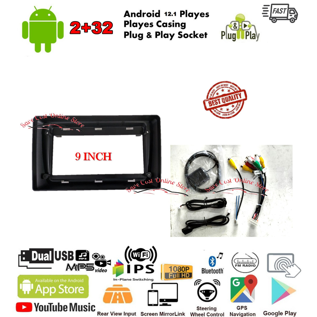 Perodua KENARI android player 9 inch plug n play with OEM casing ...