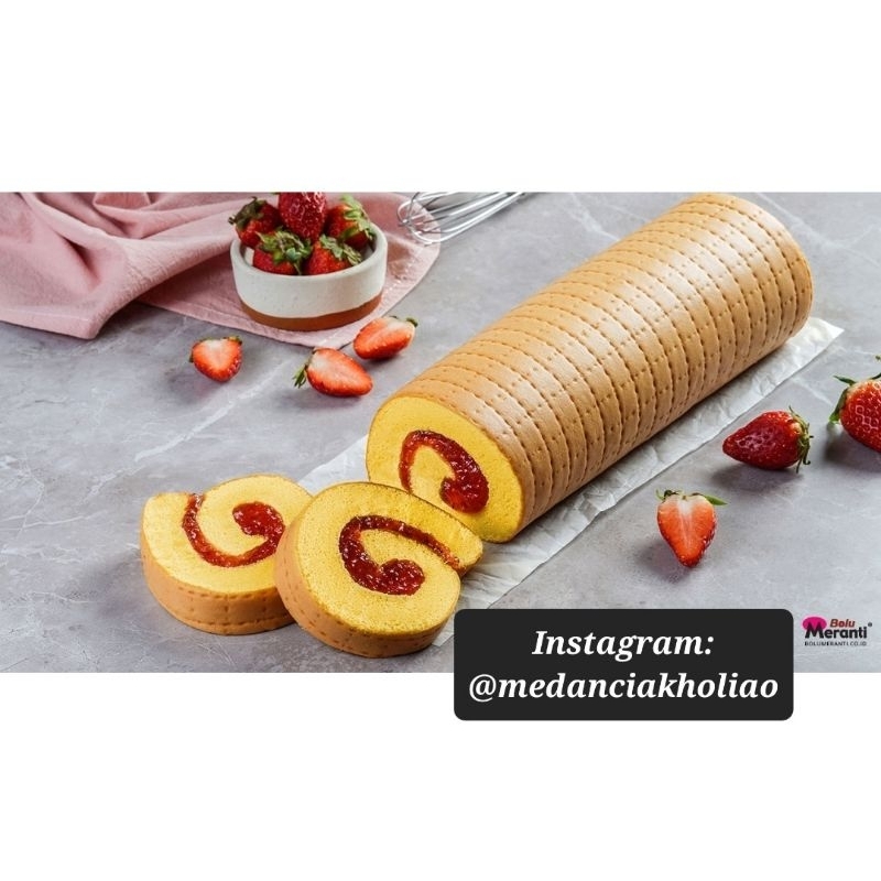 BOLU MERANTI MEDAN RASA STRAWBERRY DAN BLUEBERRY, BOLU GULUNG STANDARD ...