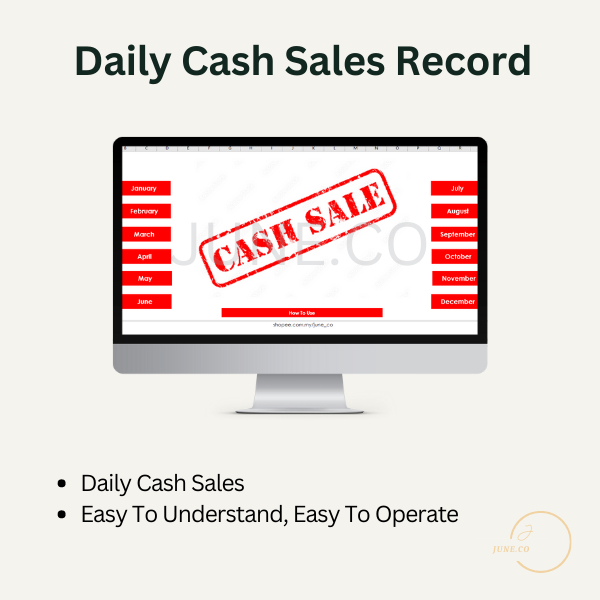 Daily Cash Sales Record Template Templat Rekod Jualan Tunai Harian ...