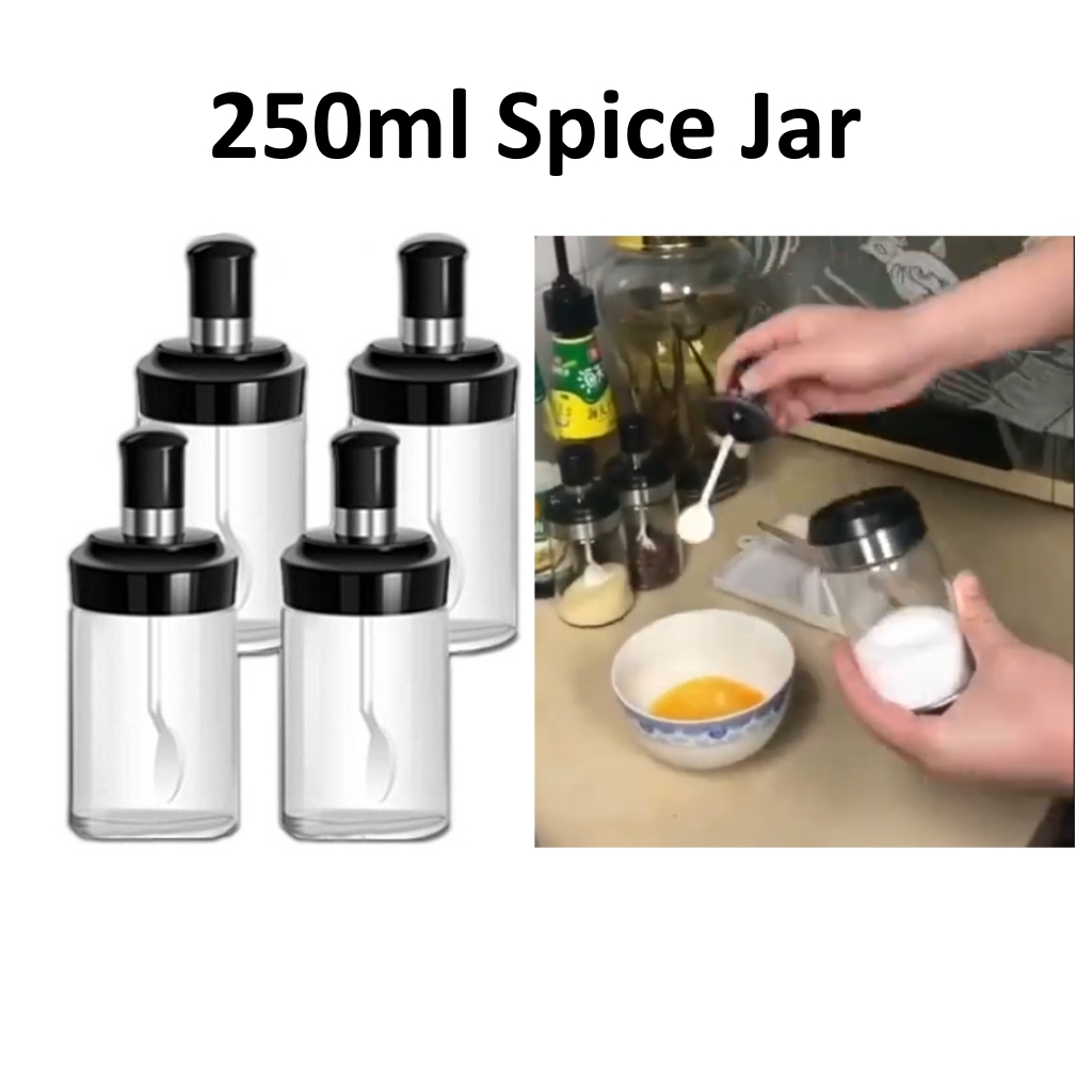 Botol Perasa Kaca Bekas Gula Kedap Udara Balang Rempah Ratus Dapur ...