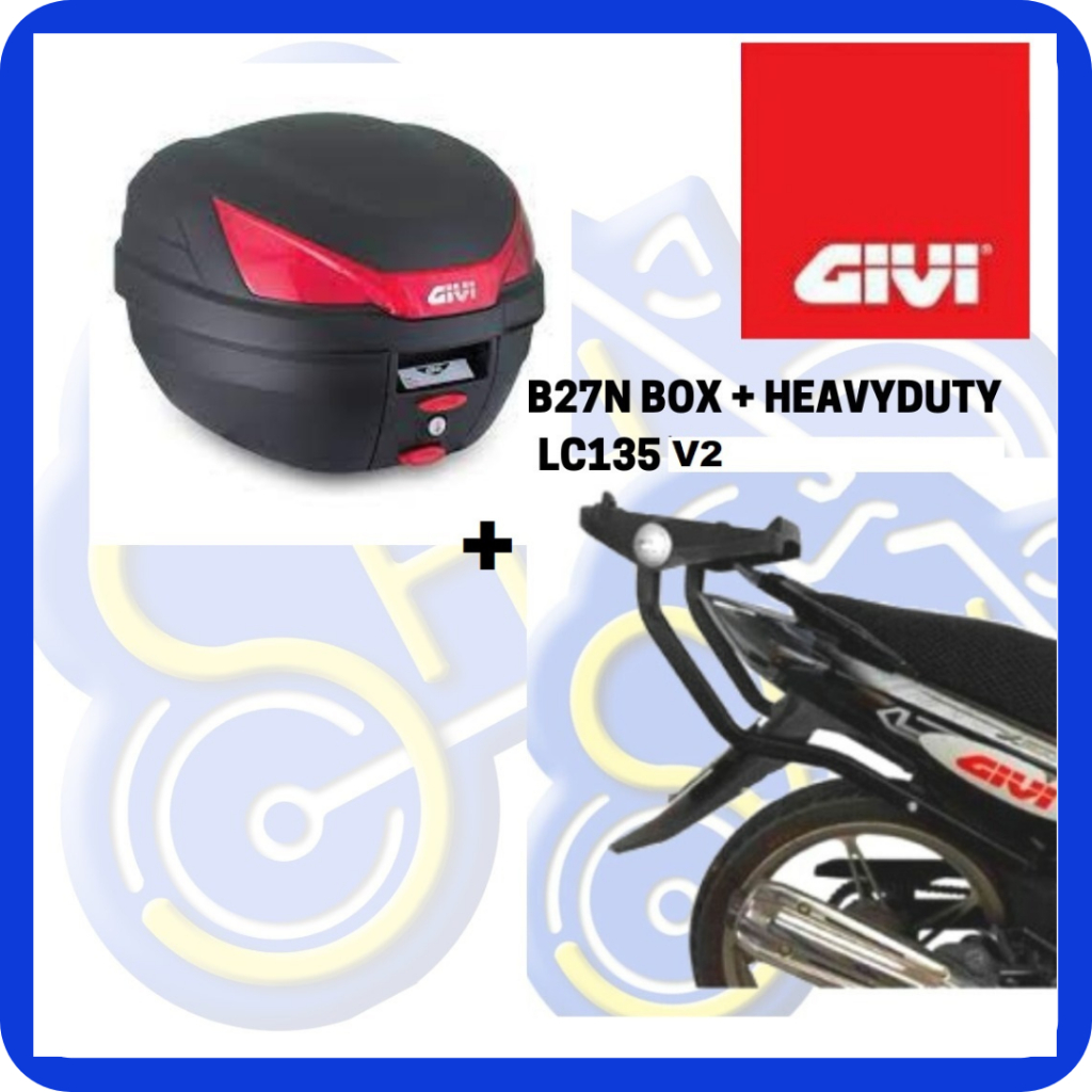 ORIGINAL GIVI BOX B27N ACCESSORIES MONOLOCK TOP CASE ORI GIVI B27N 27 ...