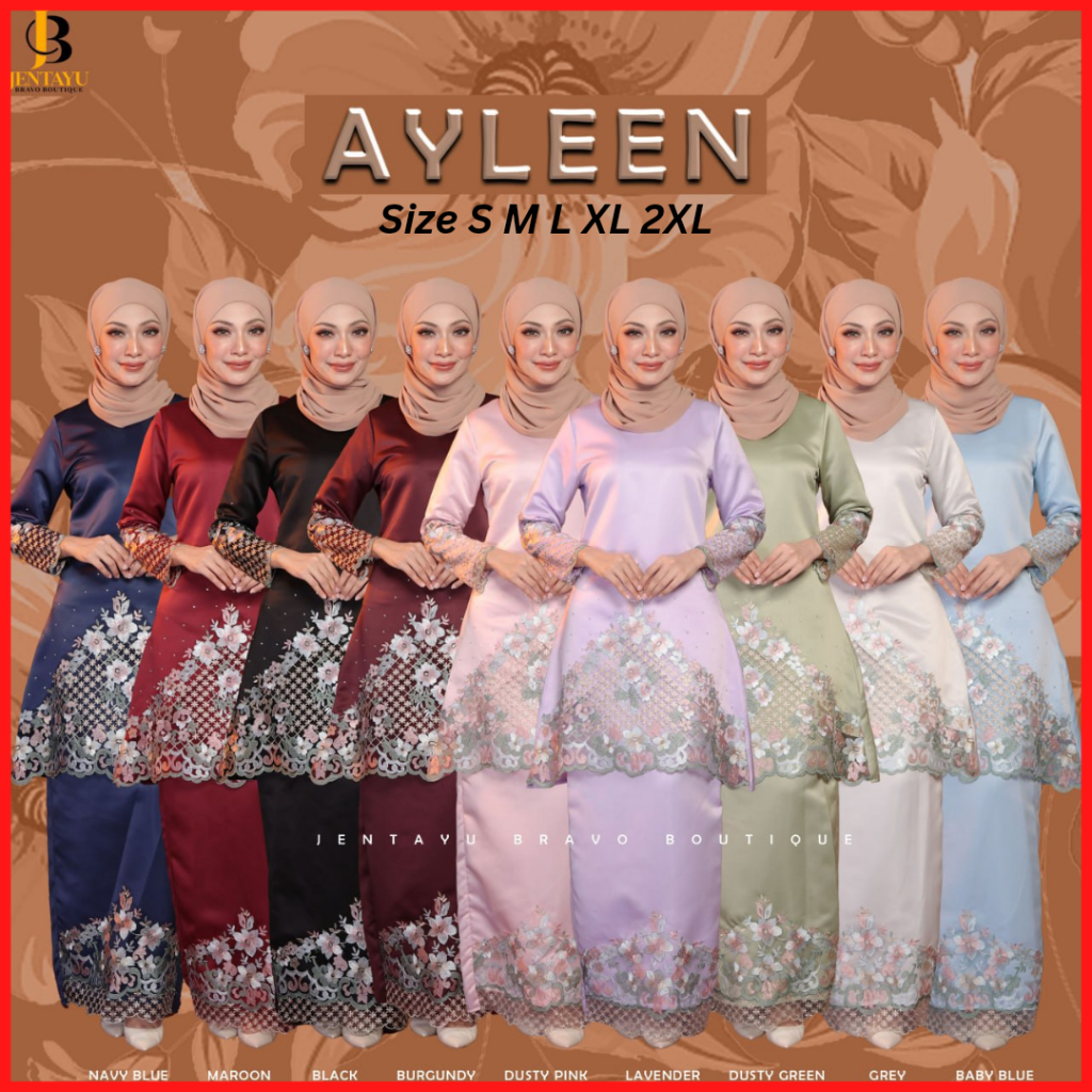 Baju Kurung Raya 2023 Tunang Akad Nikah Plus Size Modern AYLEEN KAMARIAH Kurung Pahang Moden ...