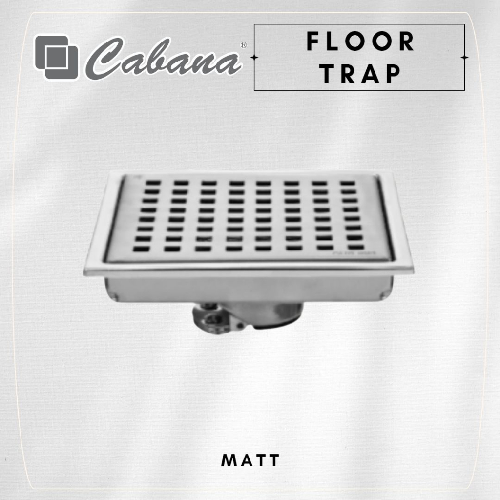CABANA Bathroom Floor Trap 15x15 Material Stainless Steel Anti ...