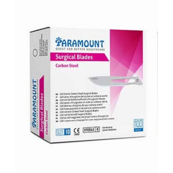 Paramount Surgical Scalpel Blades Sterile, Size 15C BOX OF 100'S ...
