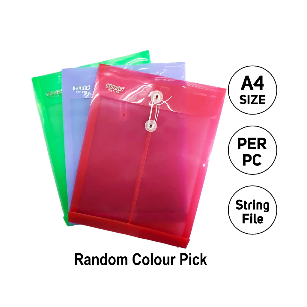 Kidario String Folder (KB-118A) / A4 String Envelope File / A4 File ...