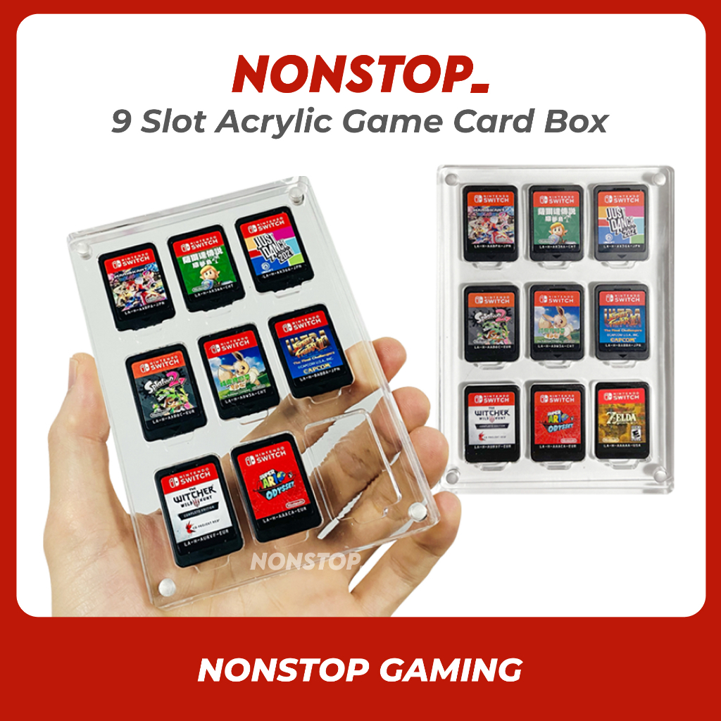 Nintendo Switch OLED / Switch V2 Game Card Storage Box Acrylic Case 9 ...