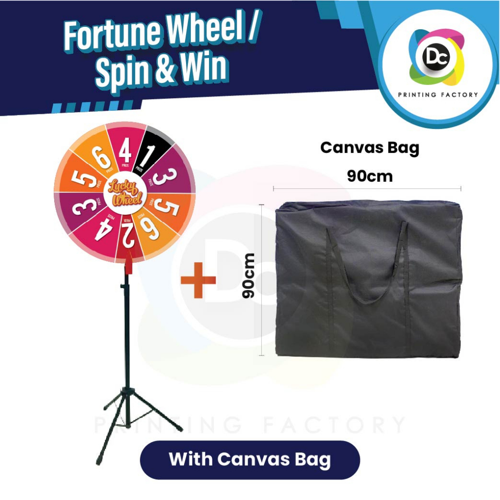 Fortune wheel stand with printing Roda Impian Spin And Win 轮盘 80cm or ...