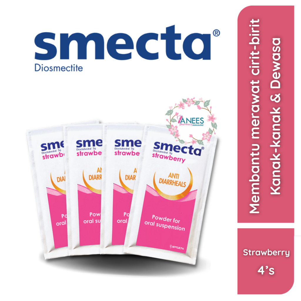 Smecta Orange / Strawberry 3g x 12s (for Diarrhea) | Shopee Malaysia