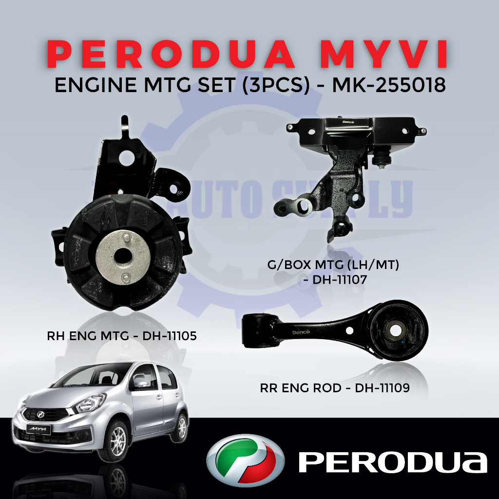 Perodua Myvi D20N Engine Mounting Set- Manual-Denco-MK-255018 | Shopee ...