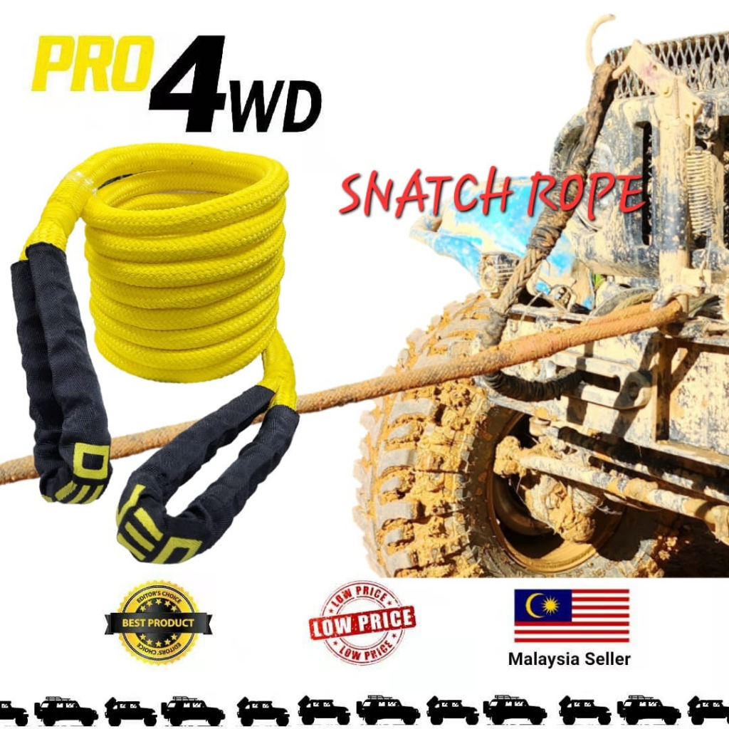 Snatch Rope Recovery Kit 19mm 22mm 28000lbs 19000lbs 86000kg 12700kg ...