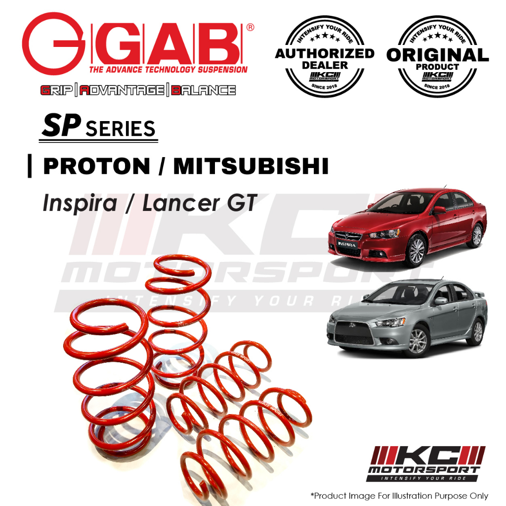 Proton Inspira / Lancer GT - GAB SP Series Sport Lowered Spring ...