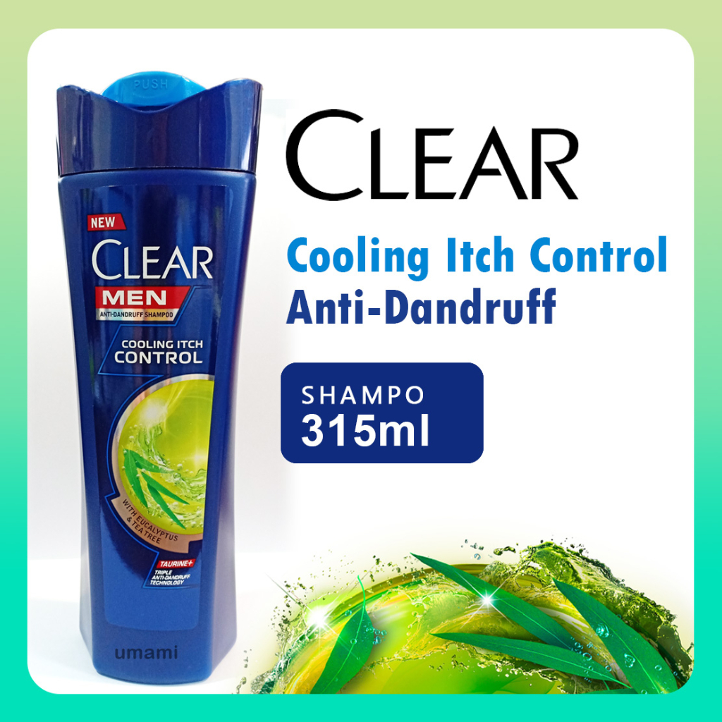 Clear Men Cooling Itch Control Anti-Dandruff | Shampoo (315ml) | Shopee ...