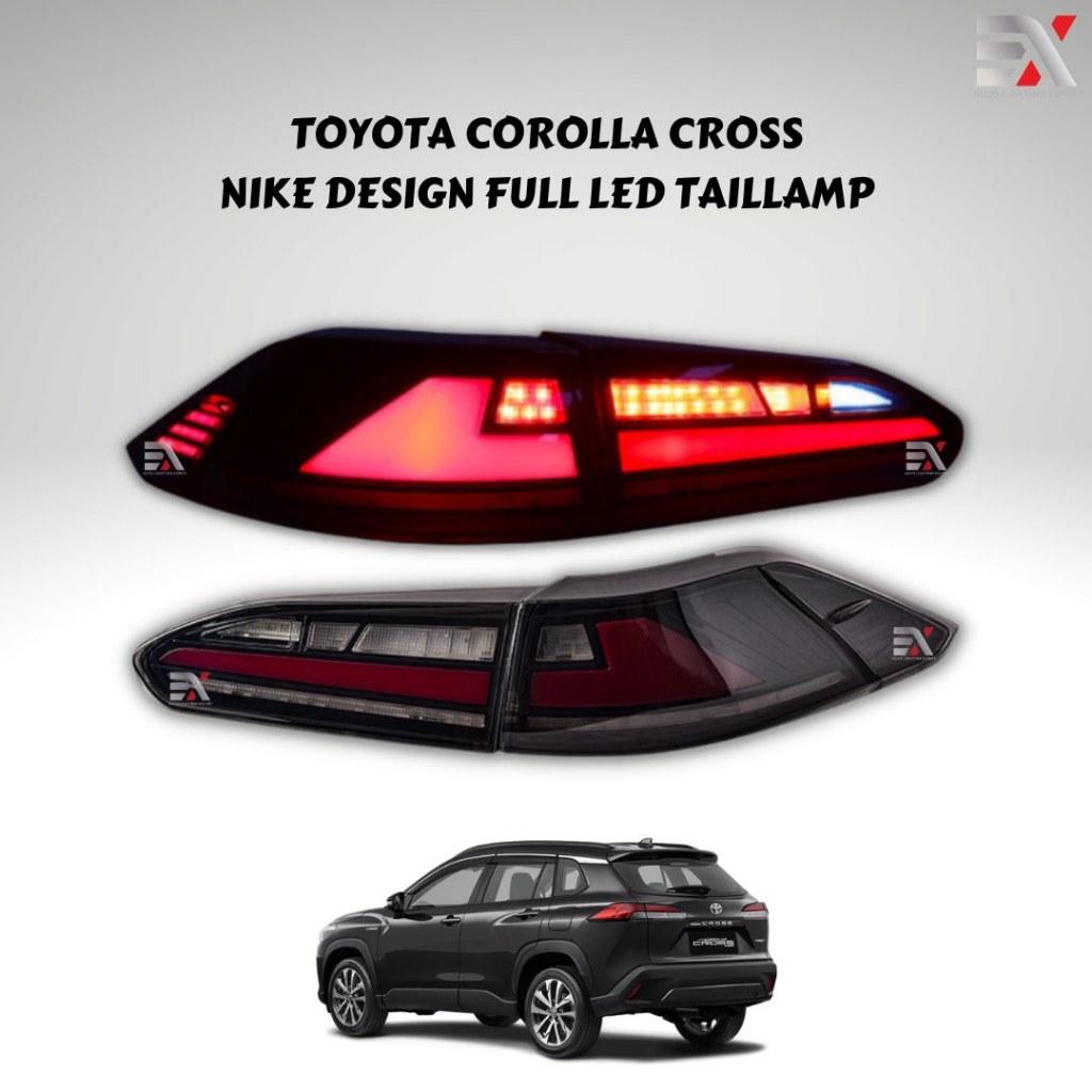 TOYOTA COROLLA CROSS LED TAILLAMP - NIKE DESIGN (SMOKE) | Shopee Malaysia