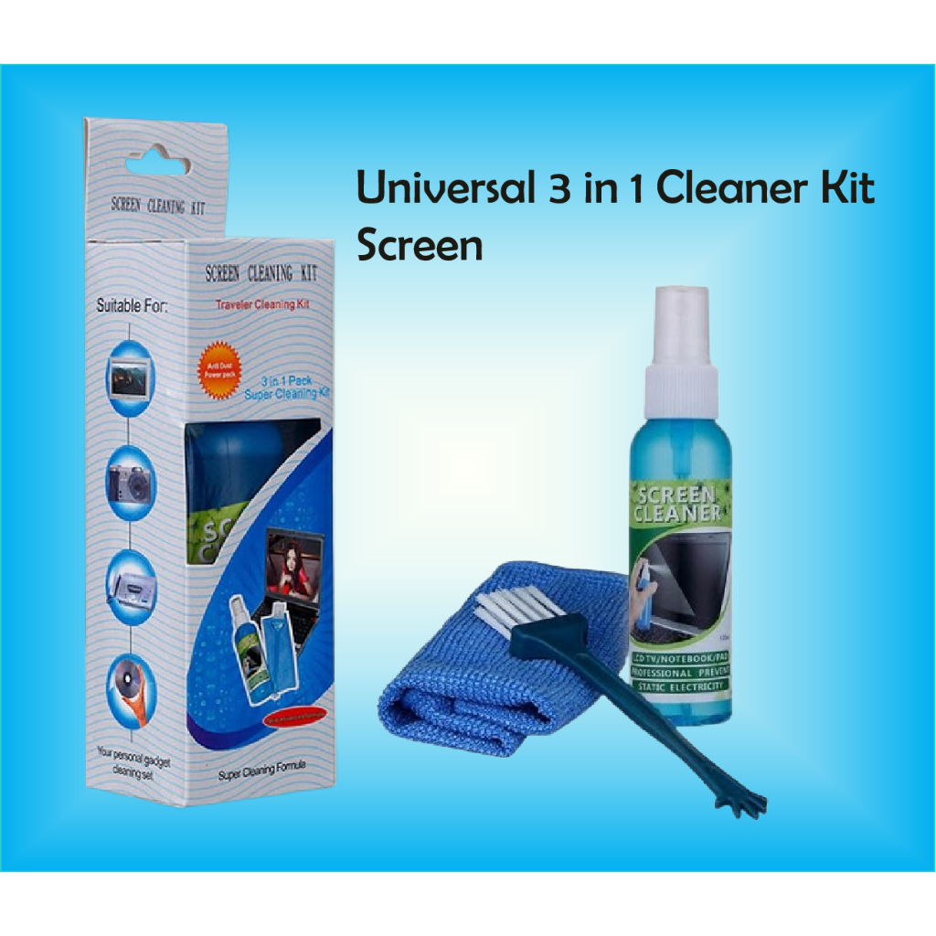 3 in 1 Cleaner Kit Screen For Computer Laptop Tablet Tv Lcd Monitor ...
