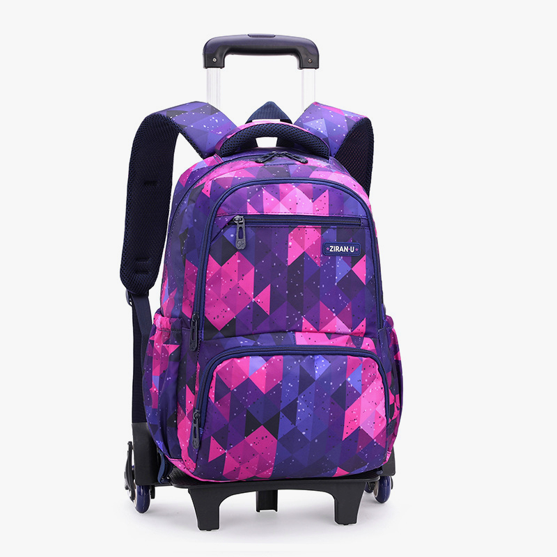 Ivyh 6 Wheels School Bag Trolley Rolling Backpack Wheeled School Bag ...