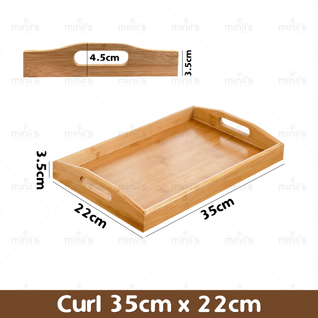 RAYA Miniis Dulang Kayu Wood Bamboo Trays wooden tray with handles ...