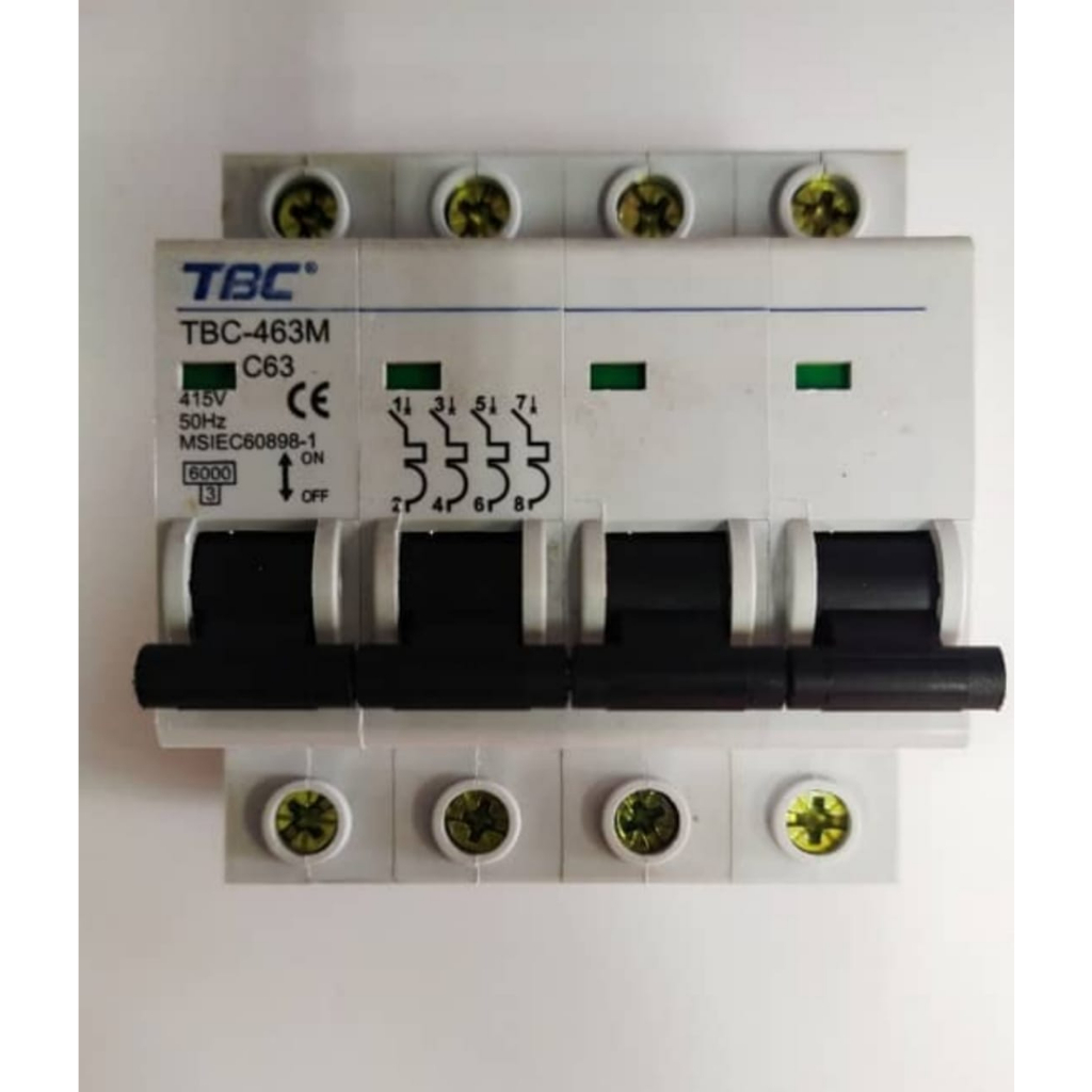 TBC-463M 4POLE MCB 63A 6KA | Shopee Malaysia