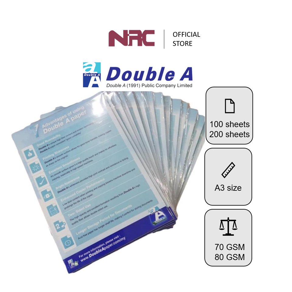 Photostat Paper A3 70gsm | 80 gsm | 100pcs | 200pcs (Loose Leaf ...